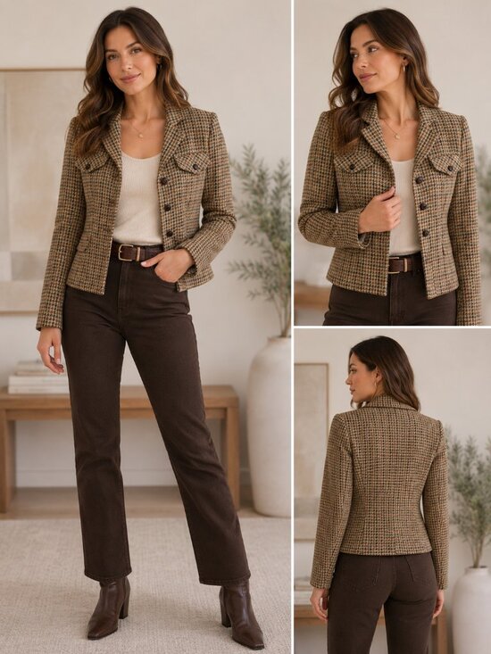 Hugo Buscati | Jackets & Coats | Hugo Buscati Milano Houndstooth Wool ...